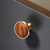 Antique Brass Wooden Cabinet Knobs Circle Black Walnut Wardrobe Knobs – Emirtrendy